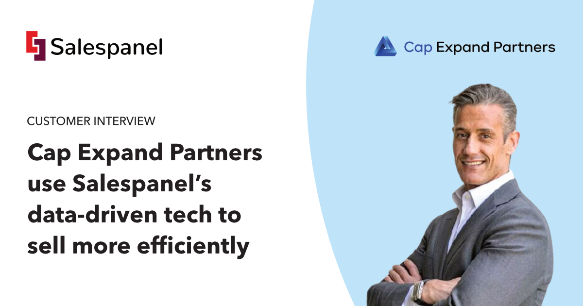 Implementation of Salespanel has helped Cap Expand Partners use data ...