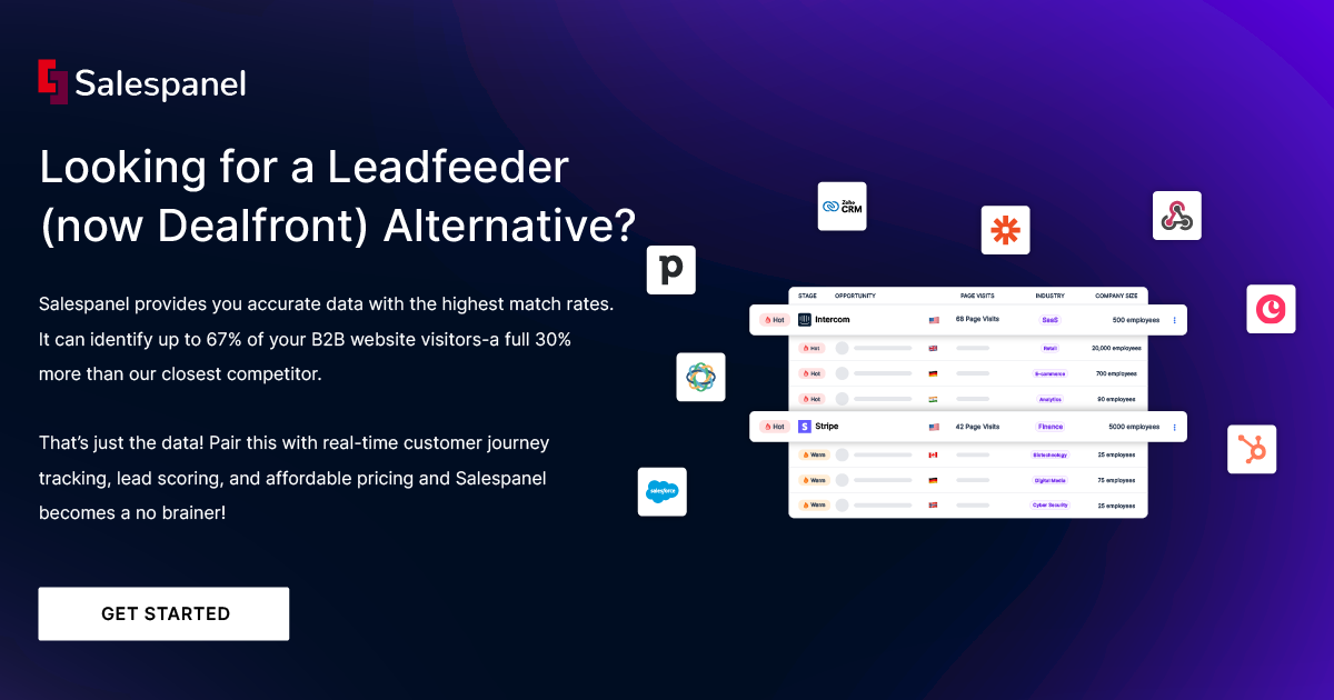 Looking for a Leadfeeder (now Dealfront) Alternative? | Salespanel